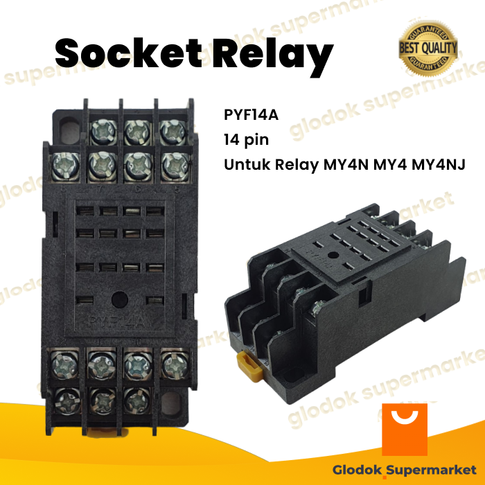 Socket Relay MY4 14 Pin Soket Riley MY4N 14p PYF14A | Lazada Indonesia