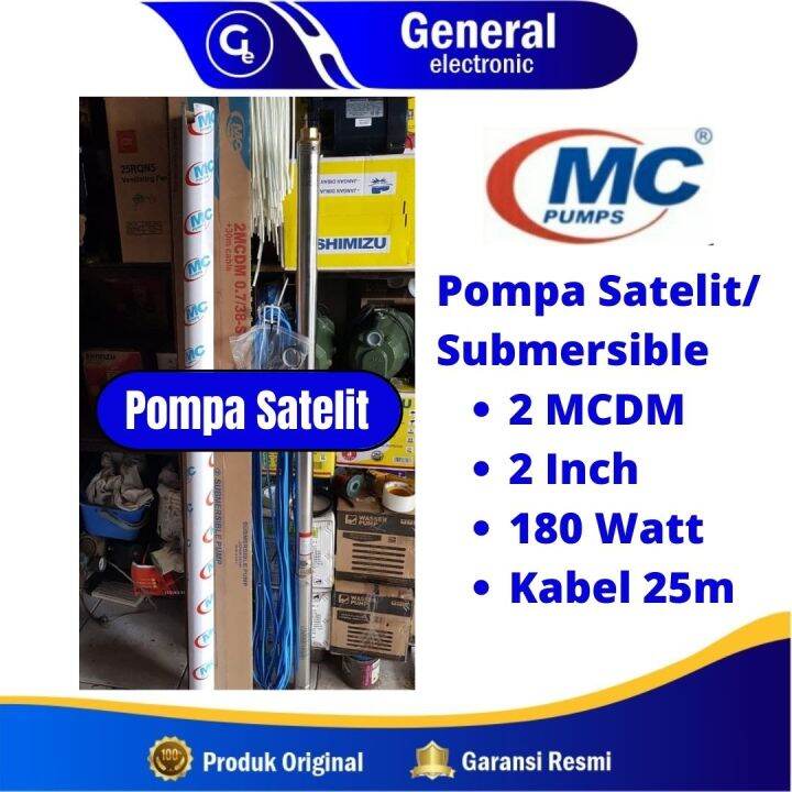 Pompa Satelit 2 Inch Nasional MC Pump 2MCDM - 180 Watt - Kabel 25 Meter ...