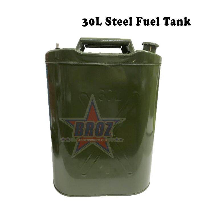 5L 10L 20L 30L Fuel Tank Cans Spare Steel Petrol Motorcycle Motorbike Gas Gasoline Oil Container ...
