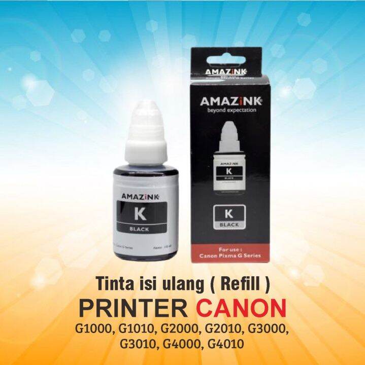 Tinta isi ulang/Refill Printer warna Black / Hitam untuk Printer Canon ...