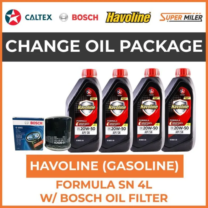 Havoline® Formula SN SAE 20W-50 4 Liters - Gasoline Car Change Oil ...