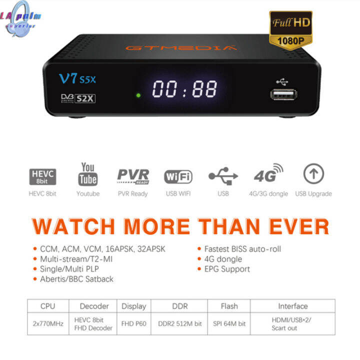 Gtmedia V7 Hd S5x S2x Dvb-s S2s2x Vcm Acm Multi-stream T2mi V7s Hd ...