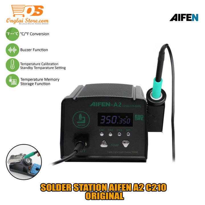 AIFEN A2 Solder Station Soldering Iron Solder Digital Mata C210 Original | Lazada Indonesia