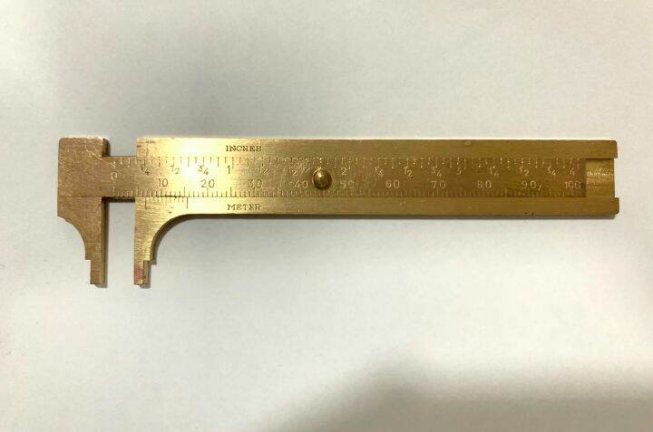 Vernier Caliper Copper Alloy Mini Brass Sliding Pocket Caliper Metal ...