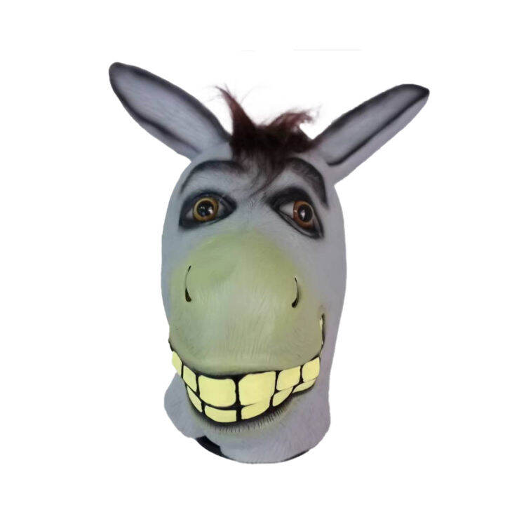 Shrek Donkey Mask Halloween Adult Novelty Deluxe Costume Party Cosplay ...