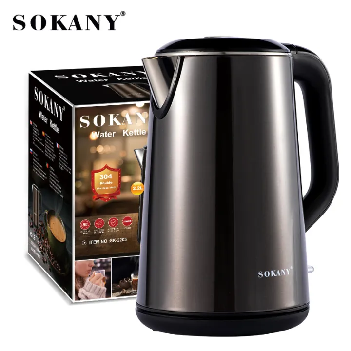 Sokany-2203 hot water kettle automatic power off stainless steel kettle ...