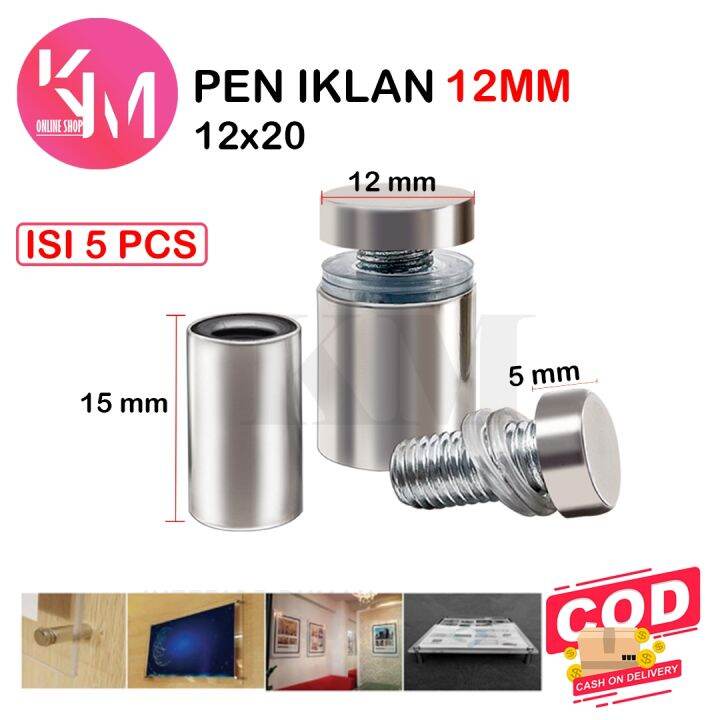 Pen Iklan 12 x 20 isi (5 pcs) Sign Board Stainless Steel | Lazada Indonesia