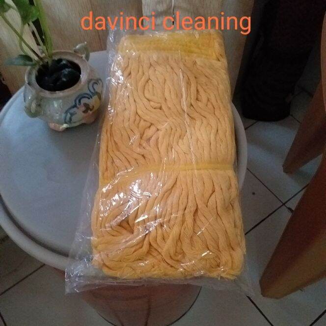 kain mop kuning refill mop kain pel sumbu mop alat pel lantai | Lazada ...