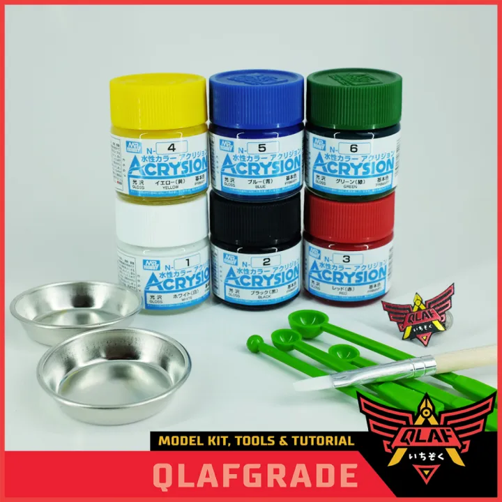 Acrysion Starter Set - Model Kit Cat Kuas Airbrush Gundam Mr hobby | Lazada Indonesia