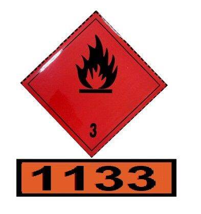 TEM HÀNG NGUY HIỂM DÁN CONTAINER CLASS 3 UN 1133 CAM | Lazada.vn