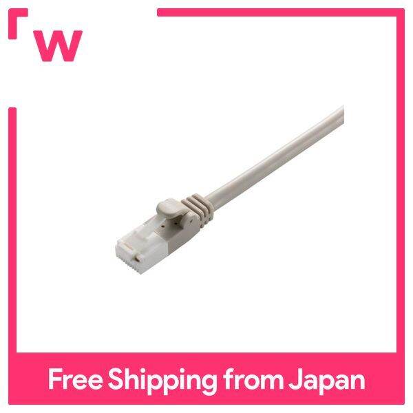 ELECOM LAN Cable CAT5E, Pencegahan Kerusakan Kuku, Sesuai RoHS, Paket Sederhana, 1M, LD-CTT Abu ...