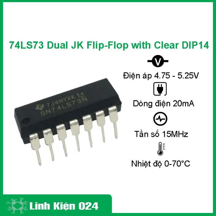 IC 74LS73 Dual JK Flip-Flop with Clear DIP14 | Lazada.vn