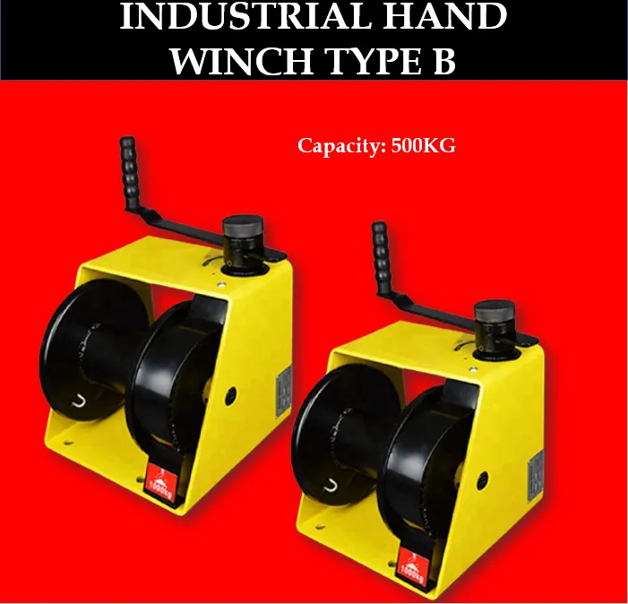 TOYU 500KG Industrial Hand Winch Industrial manual hand wire rope winch ...