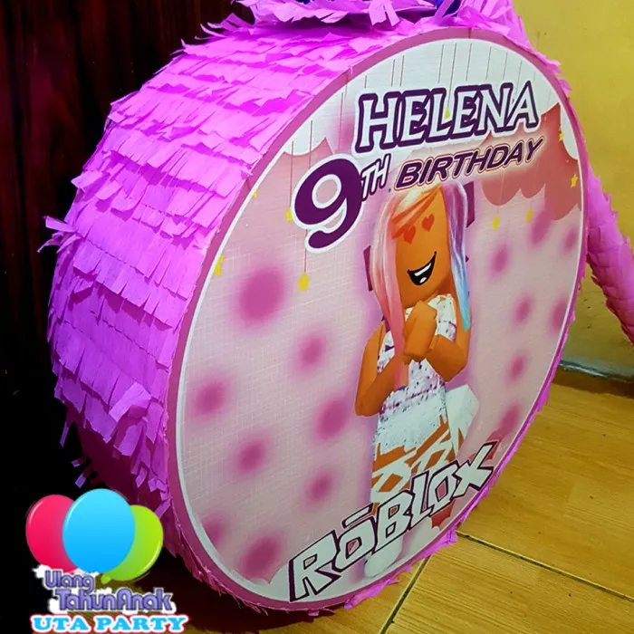 Pinata bulat ROBLOX 50 cm / Pinata Ulang Tahun / Pinata roblox cewe ...