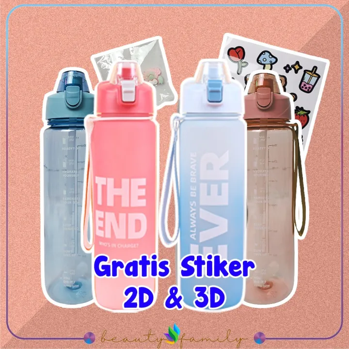 BF-C580 C588 Bottle Botol Minum Tumblr Air 1 Liter / Botol Motivasi ...