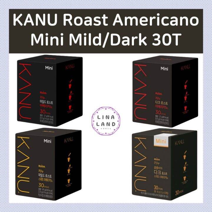 [MAXIM] KANU Roast Americano Mini Lite Mild/Dark 30T | Korean Black ...