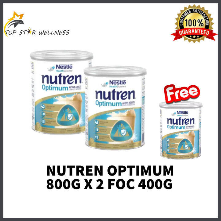 Nestle Nutren Optimum Complete Nutrition 800g X 2 FOC 400g | Lazada