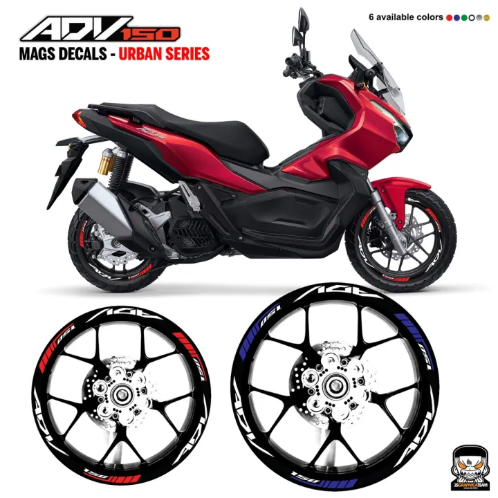Honda ADV Mags Decals Rim Stickers Urban Series Complete 4 Sides ...