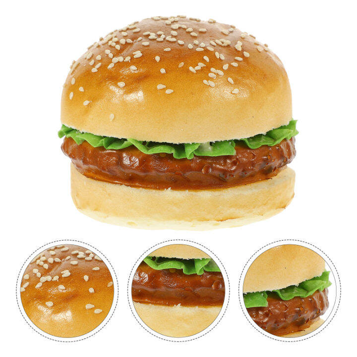 FOXNOVO Simulated Hamburger Model Realistic Food Simulation Artificial ...