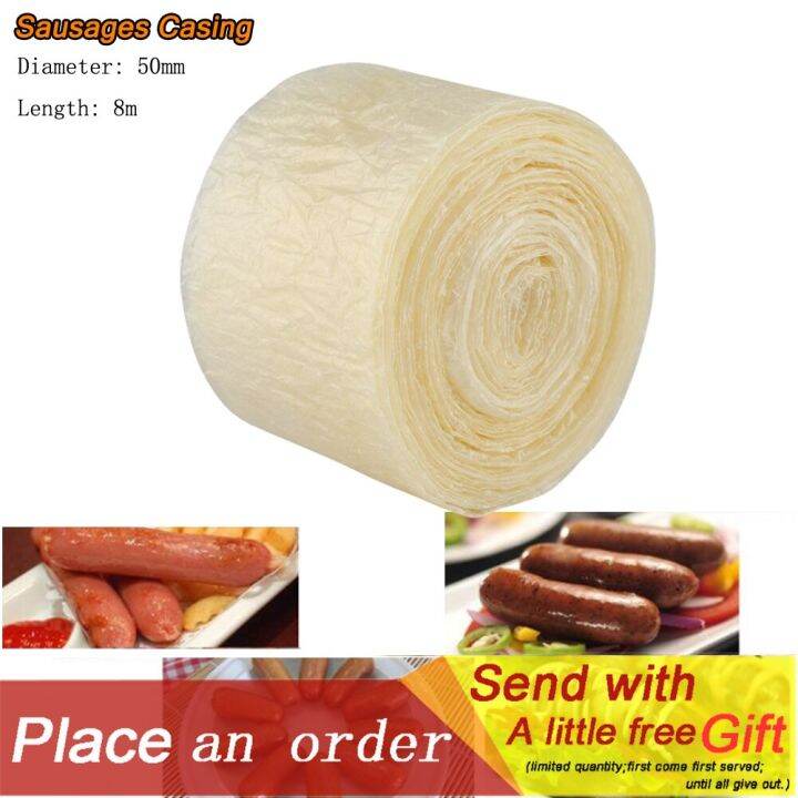 50mm 8m Edible Sausage Casings Packaging Pork Intestine For Sausage ...