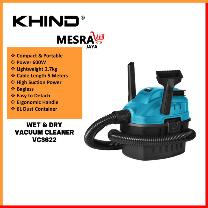 Khind Wet & Dry Vacuum Cleaner - VC3622 | Lazada