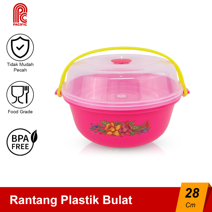 PACIFIC Rantang Fitri Bulat Plastik 2 Susun Tempat Makan Food Storage ...