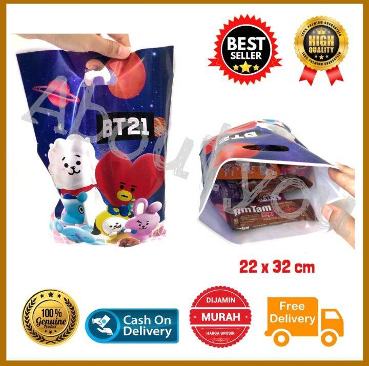 10 Tas Plastik Ulang Tahun Anak OPP plastik Tas BOLONG Ultah Karakter ...