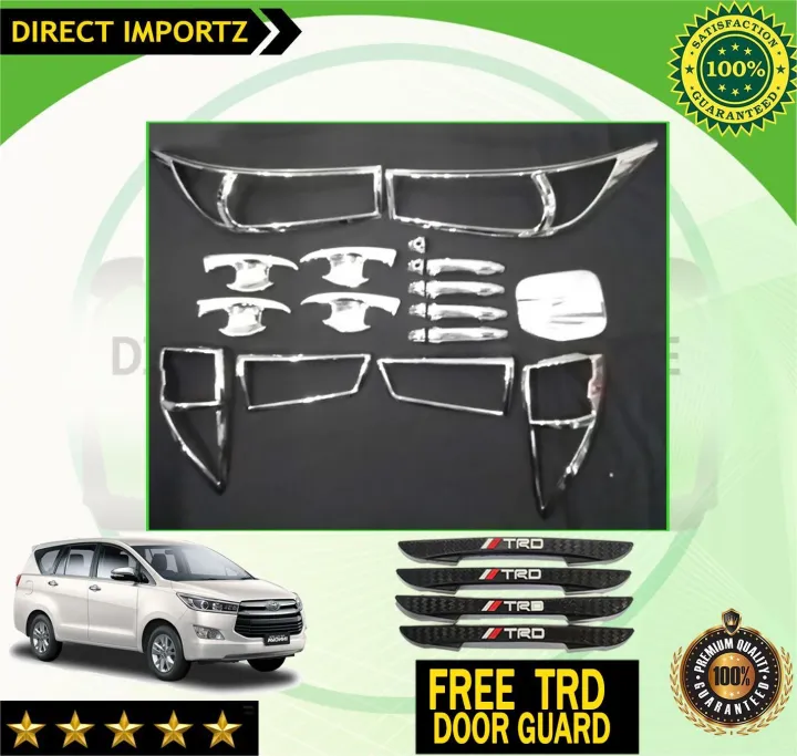Toyota Innova E 2016 to 2023 Combo Set Garnish Combo CHROME with FREE ...