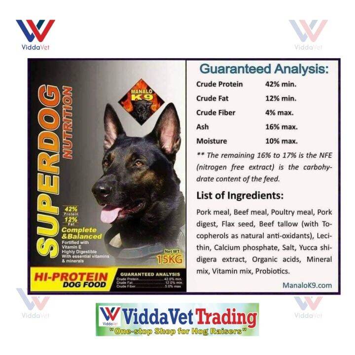 VIDDAVET [1-Kg] SUPERDOG NUTRITION DOG FOOD for Pets All Ages Breeds ...