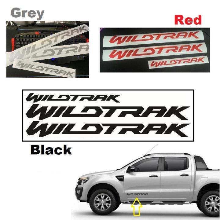3Pcs Wildtrak Graphic Vinyl sticker for side doors and rear tailgate ...