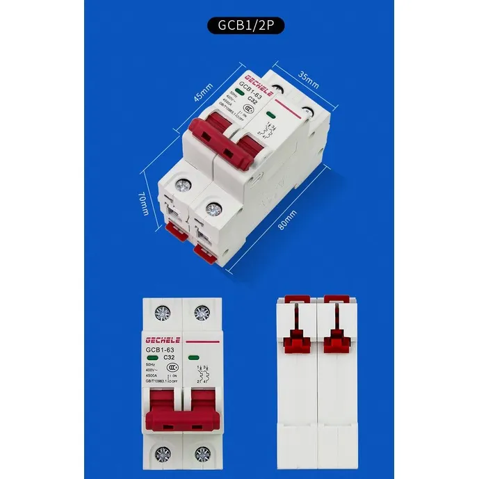 AC Breaker MCB 6A 10A 16A 20A 25A 32A 40A 50A 63A 2 Poles SPD | Lazada PH