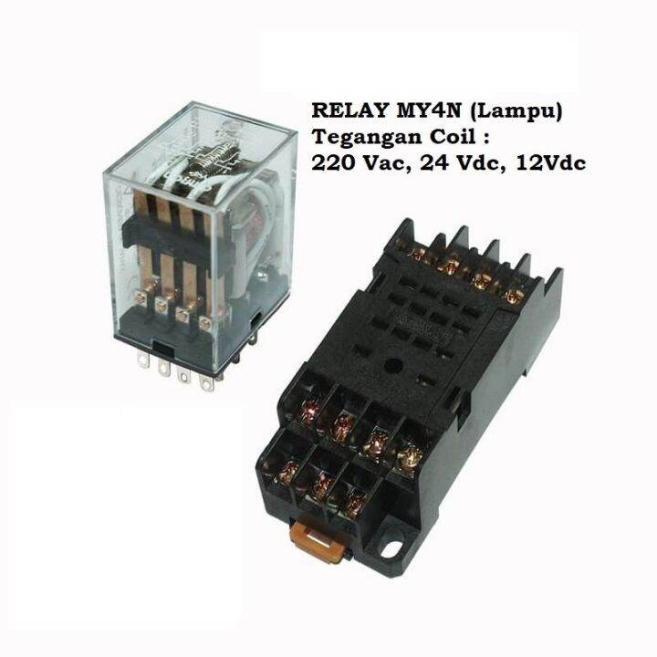 RELAY MY4N (LAMPU) 14PIN Model OMRON - DC 12Vdc, 24 Vdc & 220 Vac | Lazada Indonesia