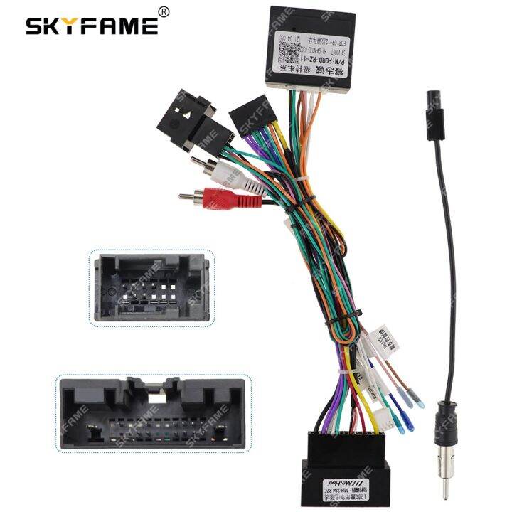 SKYFAME Car Wiring Harness Adapter Canbus Box Decoder For Ford Fiesta 2009-2014 Android Radio 16 ...