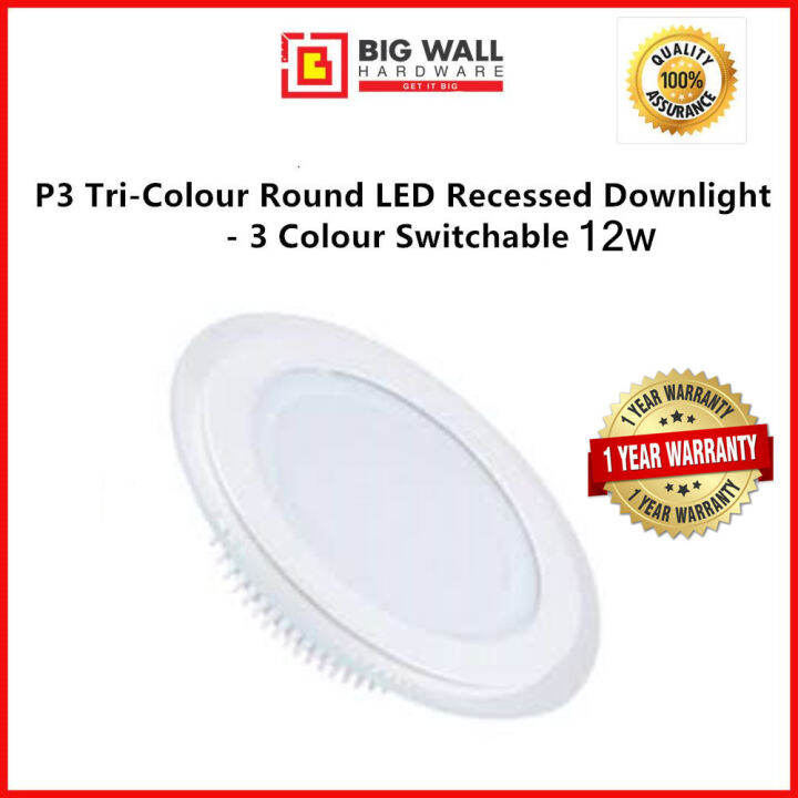 Perfect One P3 Tri-Colour Square LED Glass Downlight - 3 Colour ...