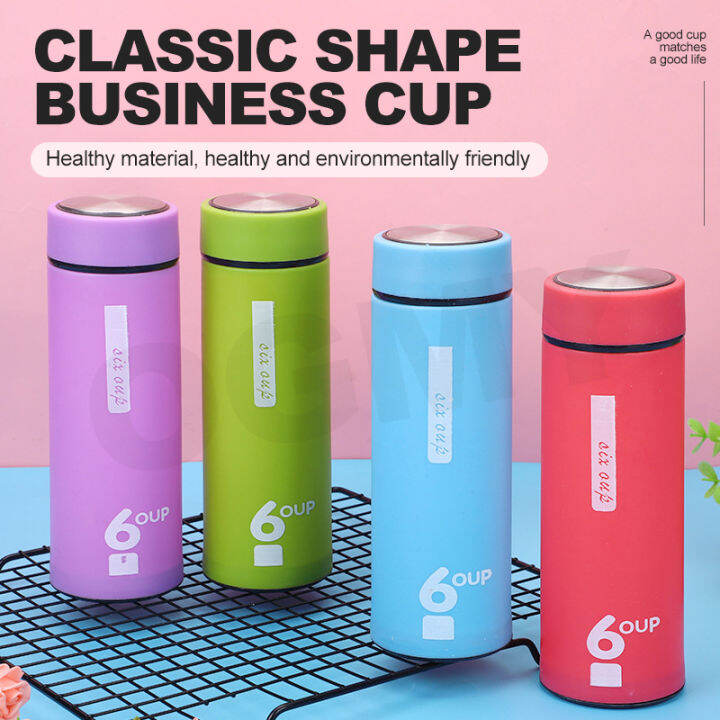 OGMY 450ml Portable Gradient Color Glass Water Bottle Leak-Resistant ...