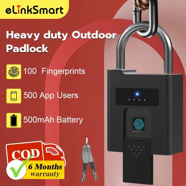 eLinkSmart Smart Padlock Fingerprint Lock with APP Smart Door Lock ...