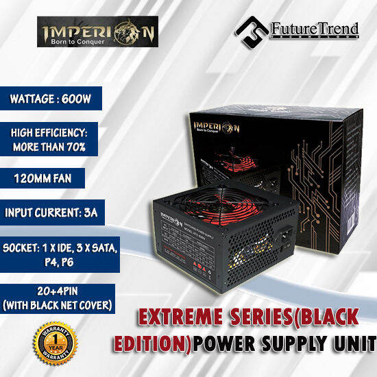 Imperion Extreme Series (Black Edition) 600W Power Supply Unit | Lazada