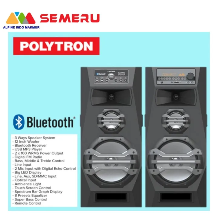POLYTRON ACTIVE SPEAKER + BLUETOOTH PAS-2A15 | Lazada Indonesia
