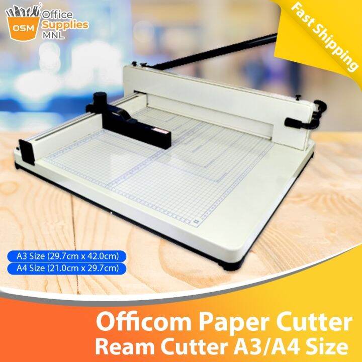 COD Heavy Duty Ream Cutter A3/A4 Size Paper Cutting Machine OFFICOM ...