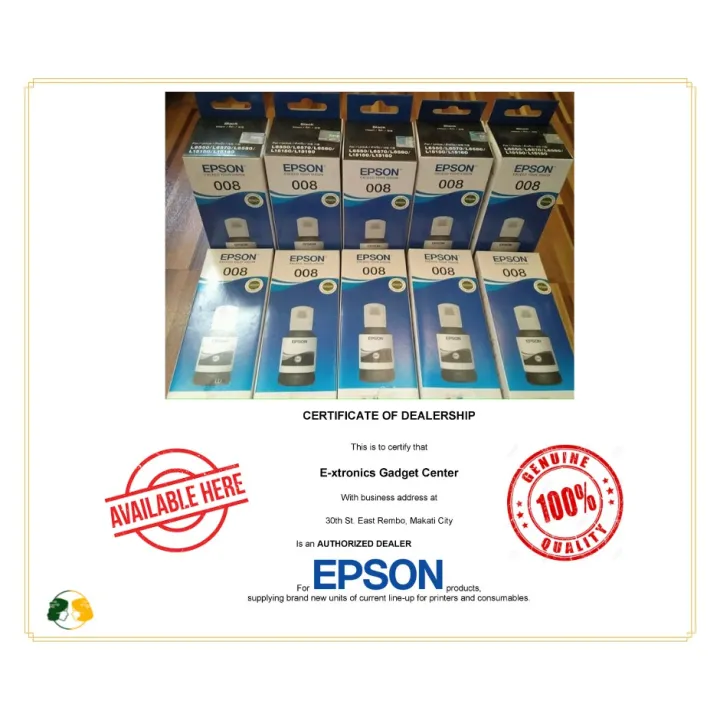 epson printer 3 in 1 EPSON 008 Black Genuine Ink | Lazada PH