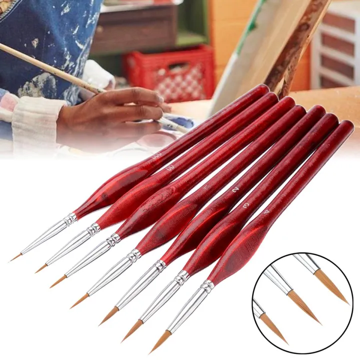 Professional Sable Hair Paint Brush Set Detail Miniature Art Brush Painting | Lazada PH