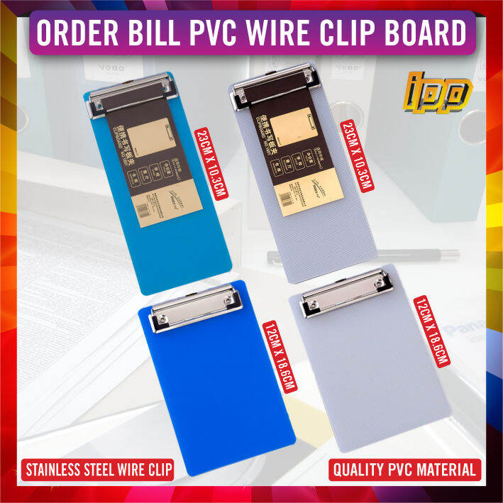 A6 SIZE PVC WIRE CLIP BOARD / WIRE CLIP BOARD | Lazada