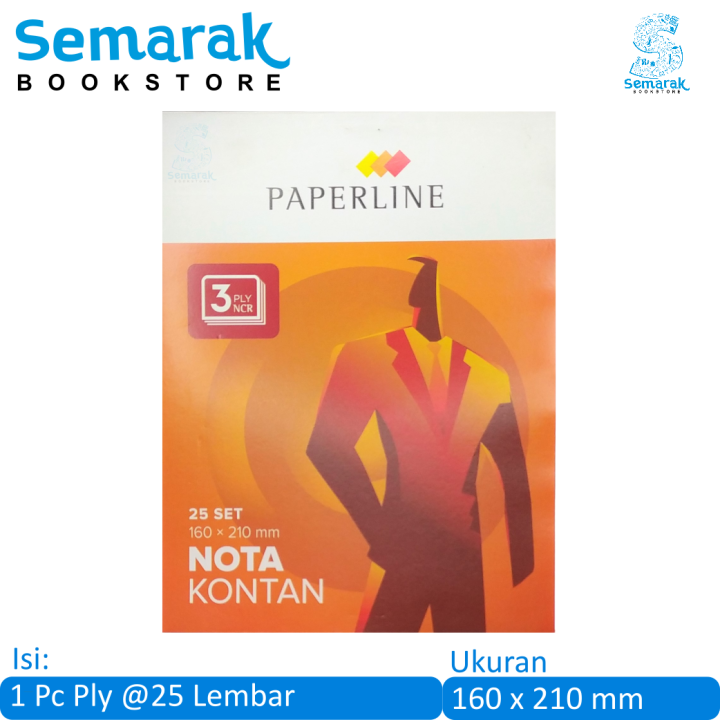 Paperline Nota Kontan Besar 3 Ply NCR 160x210mm [1 Buku / 25 Set ...