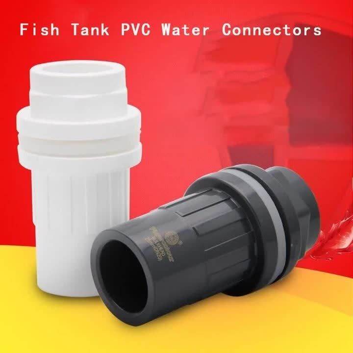 Fish Tank PVC Water Connectors Tank Overflow Connector Plumbing ...