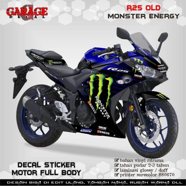 Decal R25 Old Full Body Sticker R25 old Full Body decal sticker YZF r25 ...