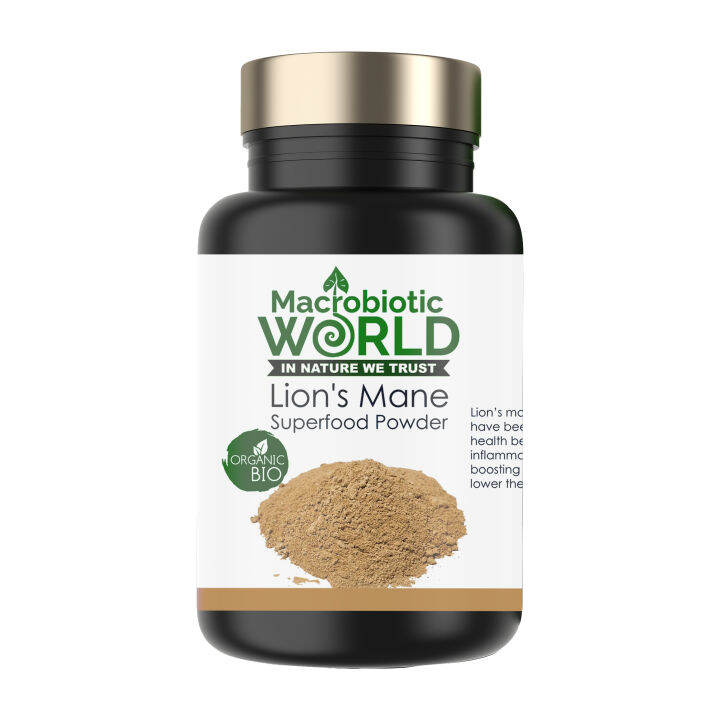 Organic/Bio Lion Mane Powder | ผงเห็ดแผงคอของสิงโต 100g | Lazada.co.th