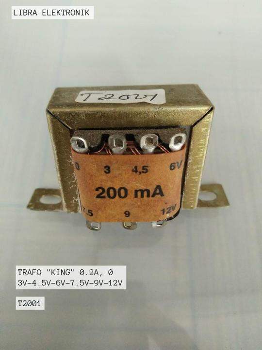 Trafo Perangkat Elektronik Merk King 200mA 12V Transformator - BISA COD | Lazada Indonesia