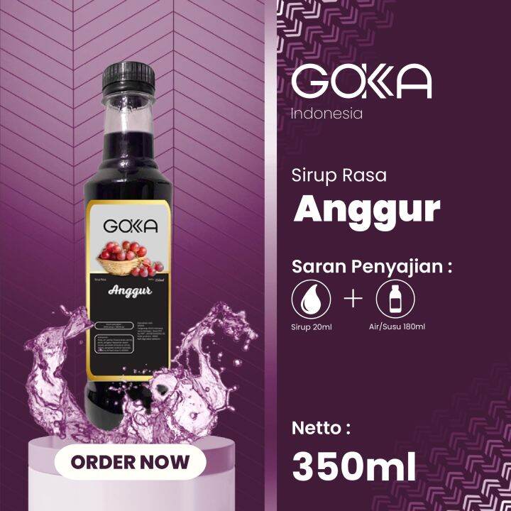 Minuman Sirup Anggur Gokka / Gokka Syrup Rasa Anggur 350ml | Lazada ...