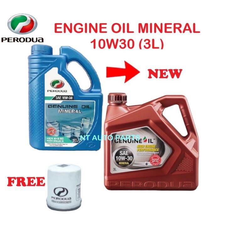 PERODUA Mineral Engine Oil 10W30 10W-30 (3L ) VIVA / KANCIL / KELISA ...
