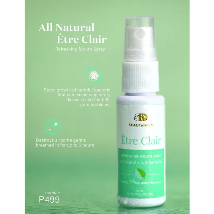 ;N{Beautederm Mouth Spray Etre Clair 30ml SEPT 2022 EXPIRY | Lazada PH